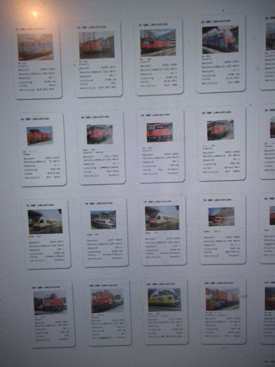 SBB Lokomotiven Und Züge Quartett 52 Karten (Neu und originalverpackt) in Herznach für CHF 32 ...