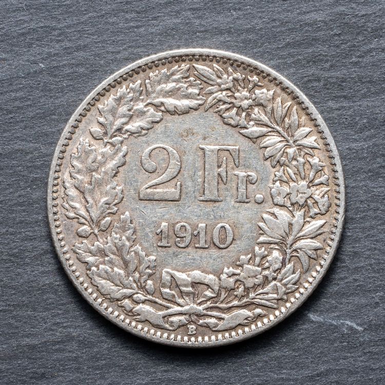 Silbermünze 2 Franken Helvetia 1910 B | Kaufen auf Ricardo