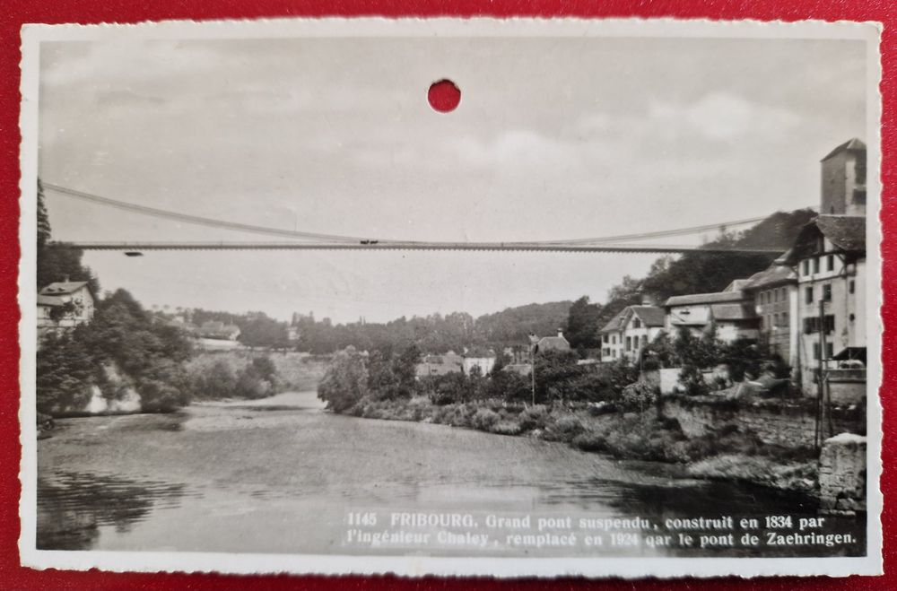 Fribourg grand pont suspendu 1940 (Gebraucht) in Melchnau für CHF 1 ...