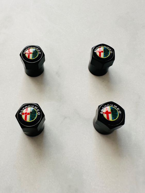 Alfa Romeo Ventilkappe Aluminium 4er-Set Neu in Schwarz | Kaufen auf ...