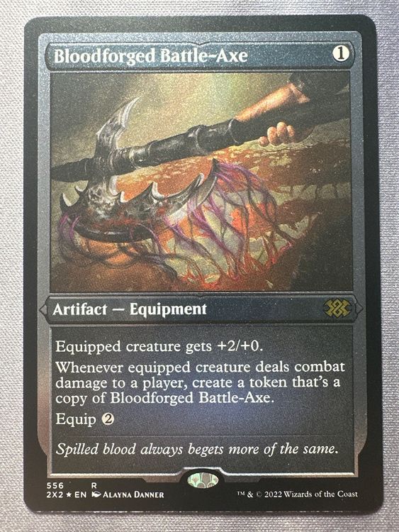 Bloodforged Battle-Axe ETCHED FOIL 556 Double Masters 2022 (Neu (gemäss Beschreibung)) in ...