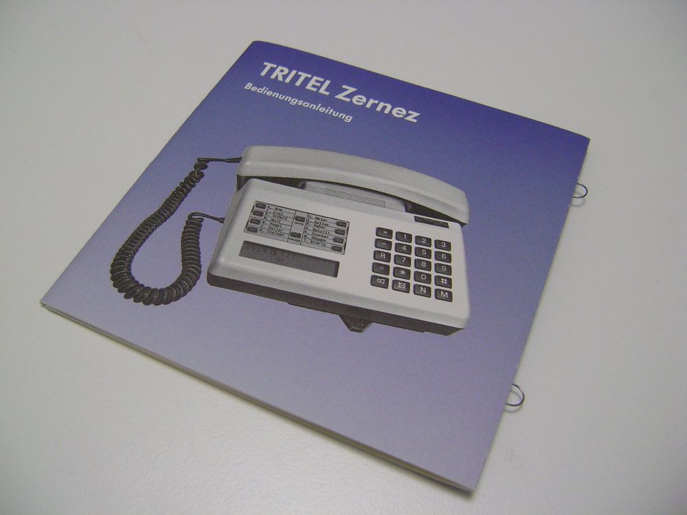 Bedienungsanleitung für das TRITEL "Zernez" (Neu (gemäss Beschreibung ...