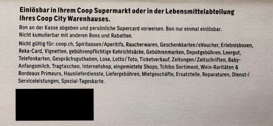 Coop +1000 Superpunkte ab CHF 100.- (gültig bis 30.06.2026) (Neu (gemäss Beschreibung)) in ...