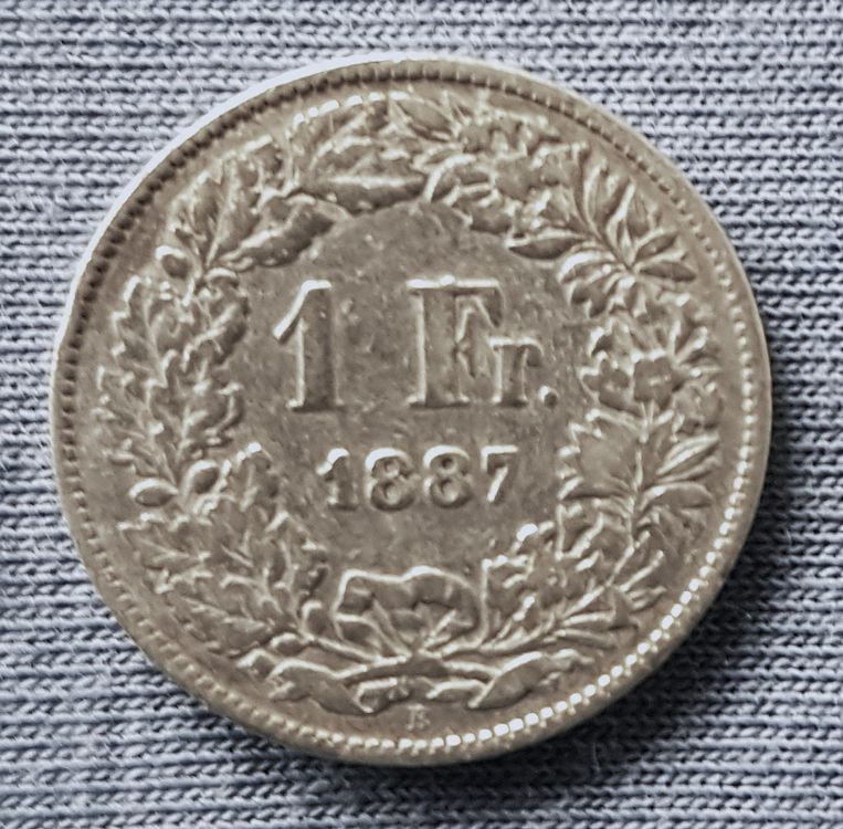 1 Franken 1887 uralte und seltene Silbermünze ab nur 1 Fr !! | Kaufen auf Ricardo
