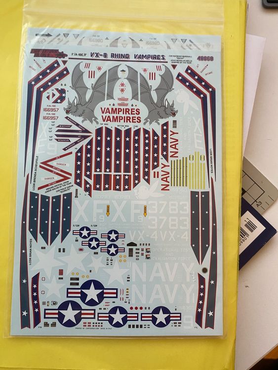 1/48 F-4J,F-14A/B,F/A-18E/F,EA-18G VX TEST TRIUMVERAT DECALS | Kaufen ...