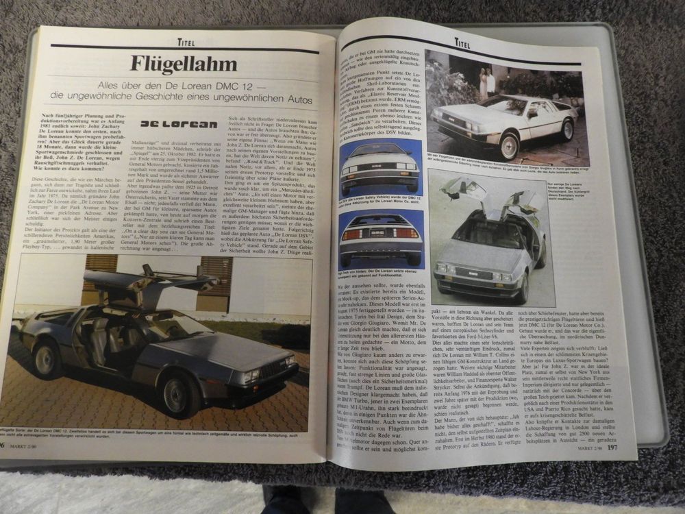 De Lorean Bericht sehr schön / Markt 2.2.1990 (Gebraucht) in Bazenheid ...