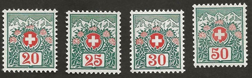 Schweiz Portomarken postfrisch Nr. 34 bis 37 Katalog 78.- | Kaufen auf Ricardo