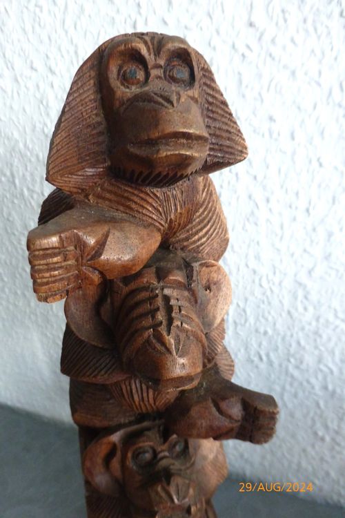 Unikat Holzfigur Drei Affen : Nichts sehen, sagen und hören. (Gebraucht) in Pratteln für CHF 11 ...
