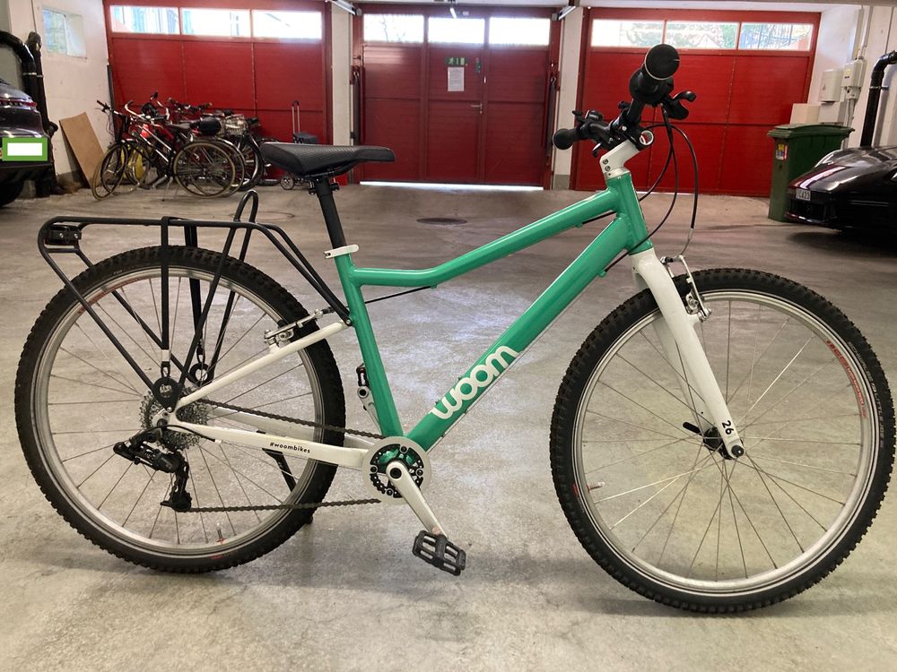 Woom Original 6 - Kinderfahrrad, mint green mit Gepäckträger (Gebraucht ...