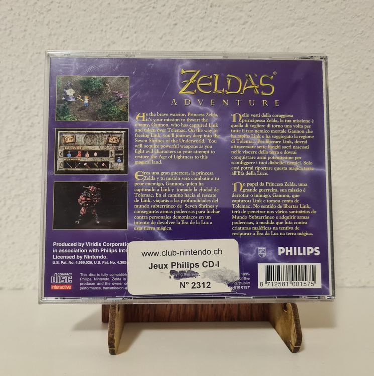 ZELDA'S ADVENTURE - CIB - Licensed by NINTENDO/ PHILIPS CD-i (Gebraucht ...