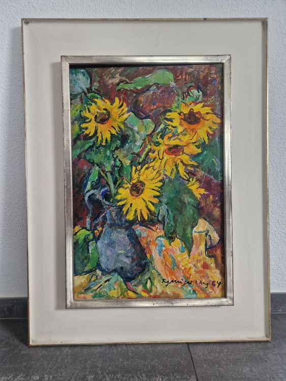 Sonnenblumen Ölgemälde gerahmt, 1969 | Kaufen auf Ricardo