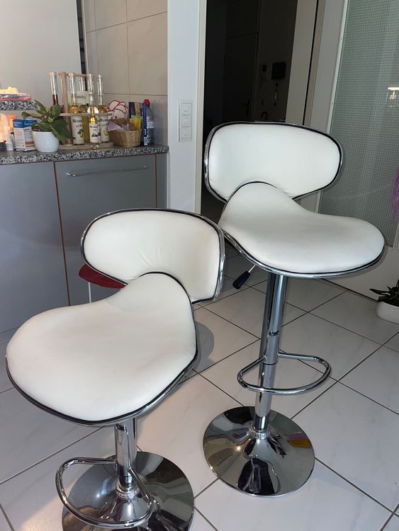 Barhocker weiss, verstellbar | Kaufen auf Ricardo