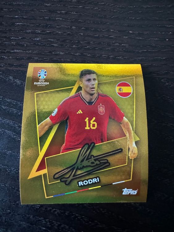 Topps Euro 2024 Rodri Gold ESP SP signiert | Kaufen auf Ricardo