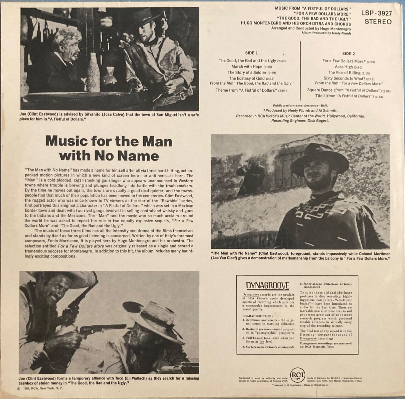 HUGO MONTENEGRO AND HIS ORCHESTRA - MUSIC FROM 'THE GOOD, TH (D ...