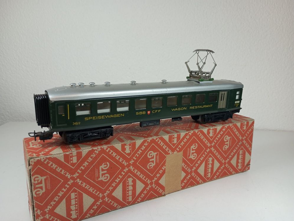Märklin: 348/2, SBB Speisewagen / wagon-restaurant CFF (Gebraucht) in Fontaines NE für CHF 12 ...