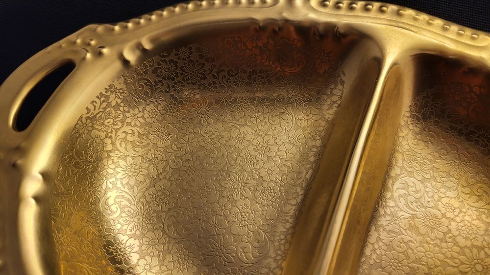 Goldige Porzellan-Schale | Kaufen auf Ricardo