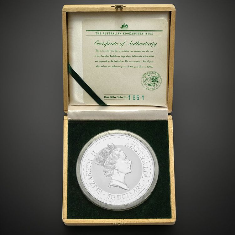 The Australian Kookaburra 1 kg 999 Silver - Jahr 1992 | Kaufen auf Ricardo