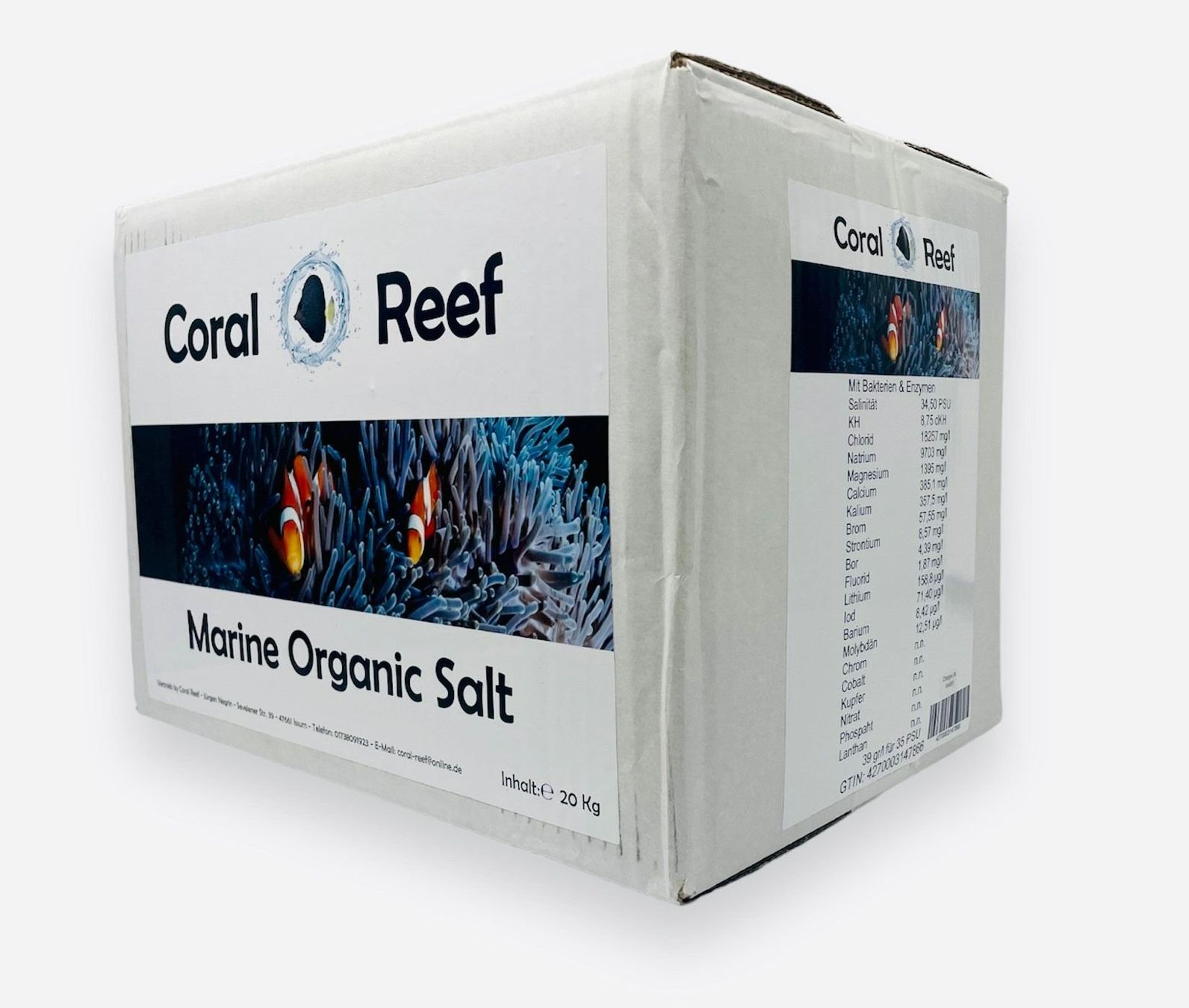 Coral-Reef Marine Organic Reefsalz 20 kg. (Neu und originalverpackt) in ...