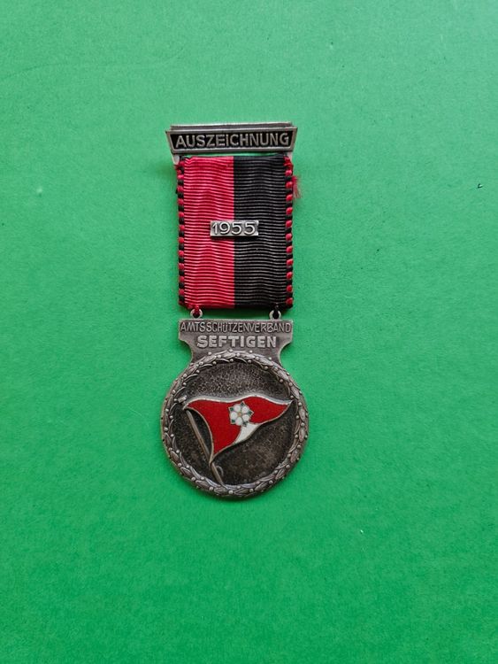 SEFTIGEN 1955 SCHIESSEN KRANZABZEICHEN MEDAILLEN MÜNZEN (Gebraucht) in Ermatingen für CHF 3.5 ...