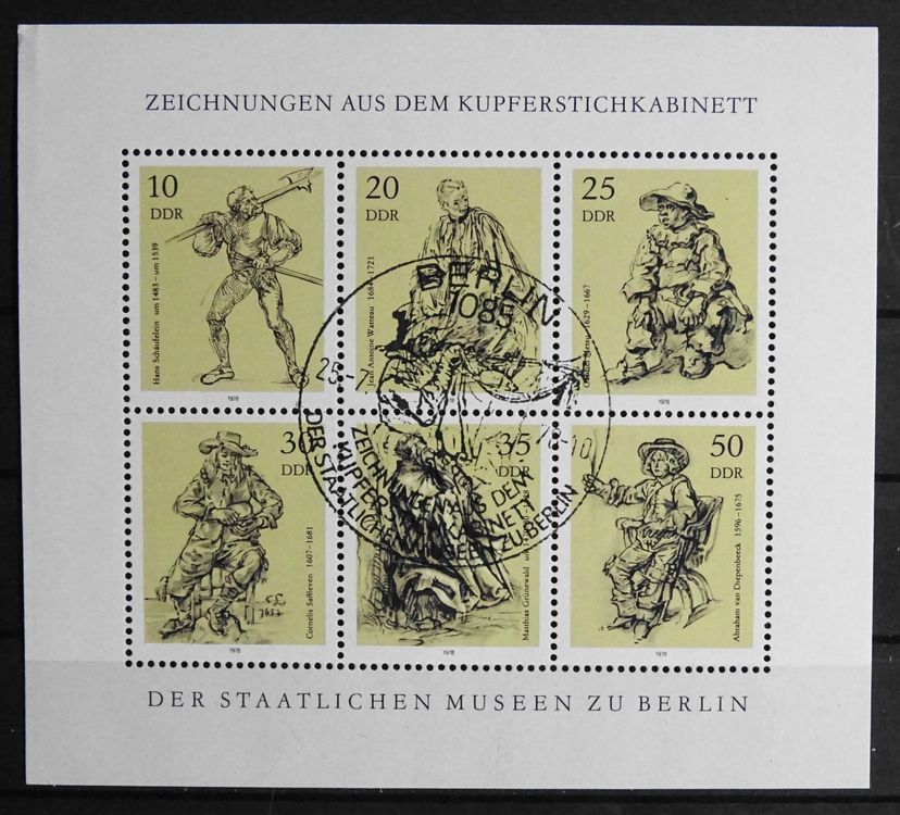 DDR 1978, Kleinbogen °gestempelt (Gebraucht) in Haslen GL für CHF 1.9 – mit Lieferung auf ...