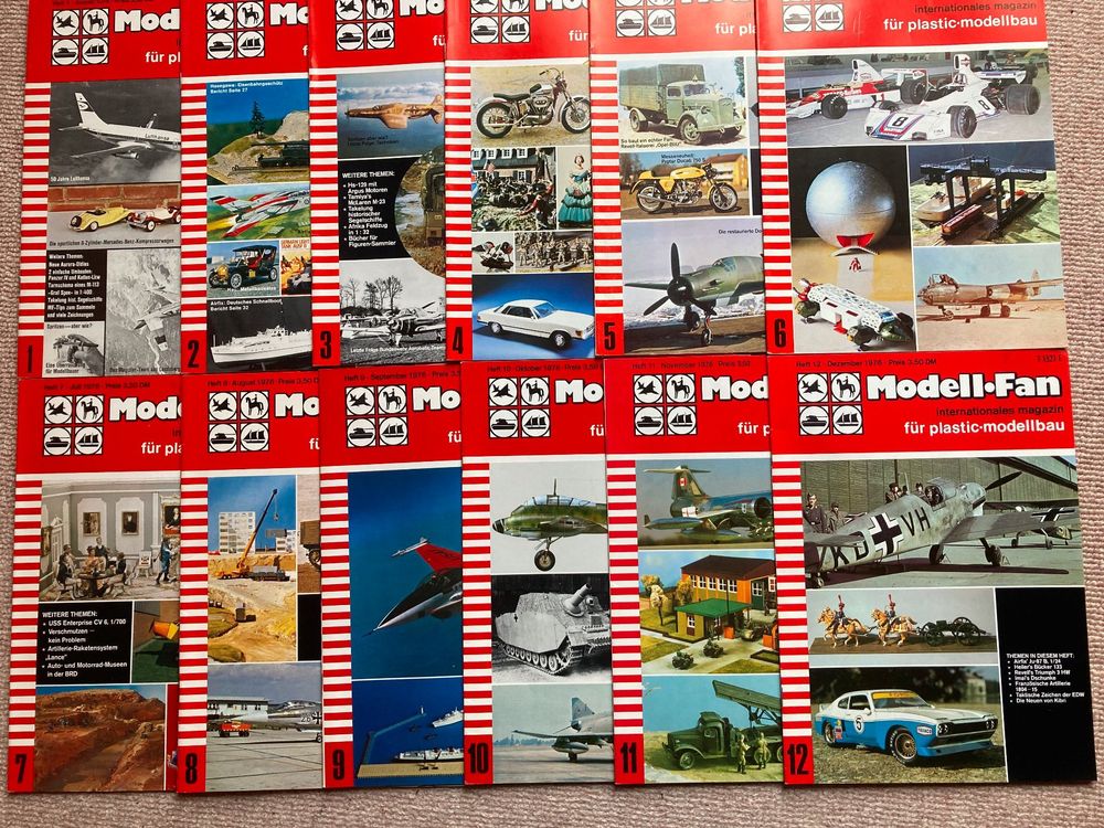 Modell Fan, 12 Hefte aus dem Jahr 1976 (Gebraucht) in Lütisburg für CHF ...