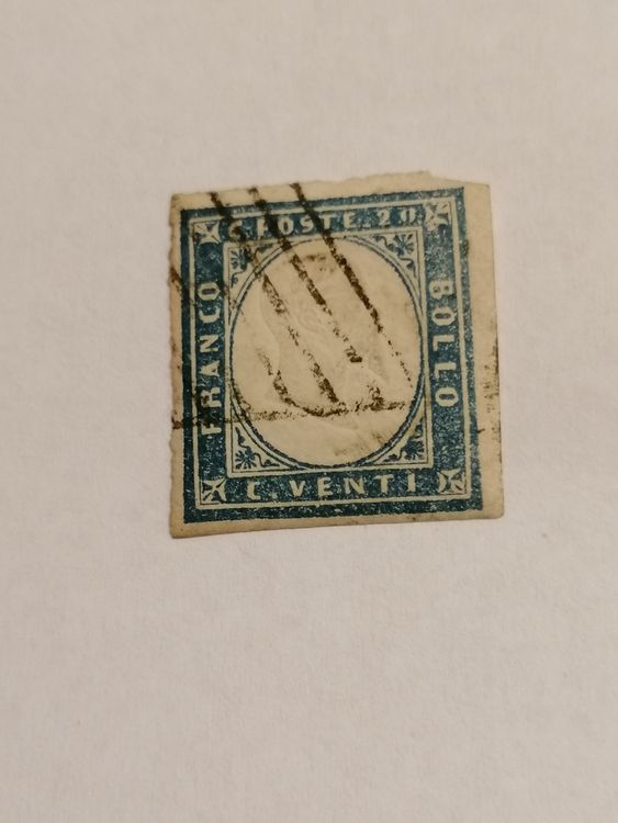 Alt Italien Sardinien Franco Bollo 1862, 20 Cent (Gebraucht) in ...