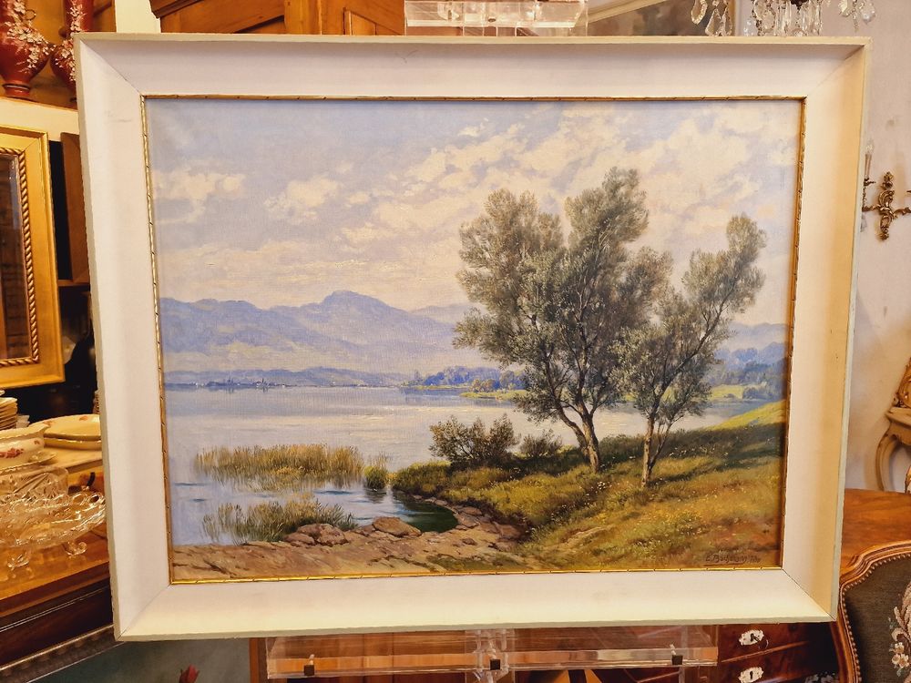 LANDSCHAFT GEMÄLDE AUF LEINWAND, SIGNIERT | Kaufen auf Ricardo