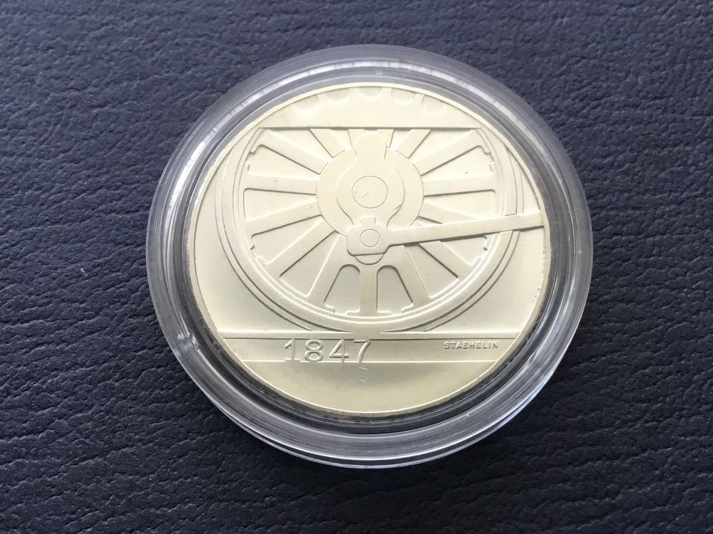 Sehr schöne 20 Franken Silbermünze 150 Jahre CH Bahnen 1997 (Neu (gemäss Beschreibung)) in St ...