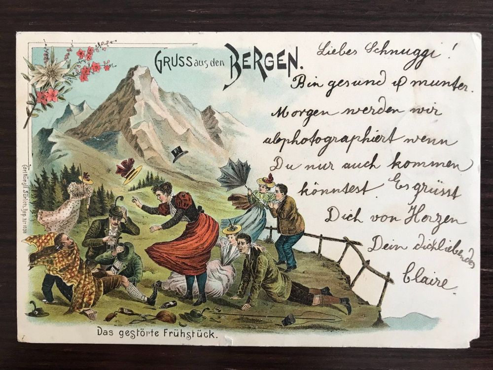 LITHO Gruss aus den Bergen 1898 | Kaufen auf Ricardo