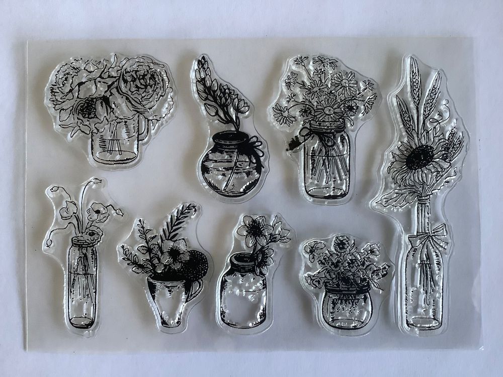Clear Stamp Blumen fleurs Silikon Stempel Silikonstempel (Neu (gemäss ...