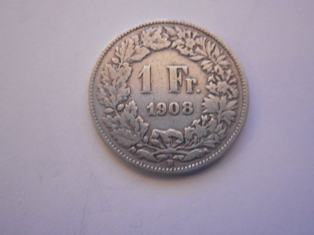 1 Fr. 1908 silber (Gebraucht) in Kriegstetten für CHF 3.4 – mit Lieferung auf Ricardo kaufen