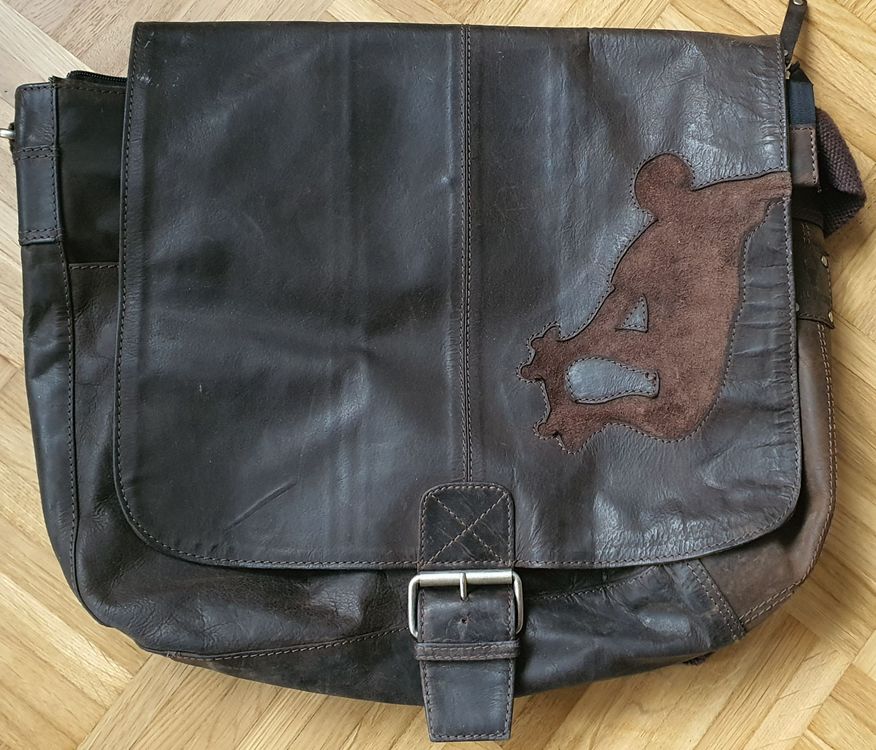 Coole Ledertasche, braunes Leder | Kaufen auf Ricardo