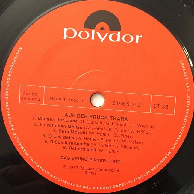 Bruno Pinter Trio – Auf der Bruck trara … (LP) (Gebraucht) in Grüningen ...
