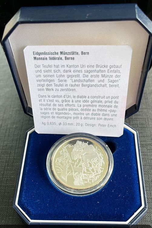 TEUFELSBRÜCKE Silbermünze 1994 (Neu und originalverpackt) in Emmenbrücke für CHF 36 – mit ...