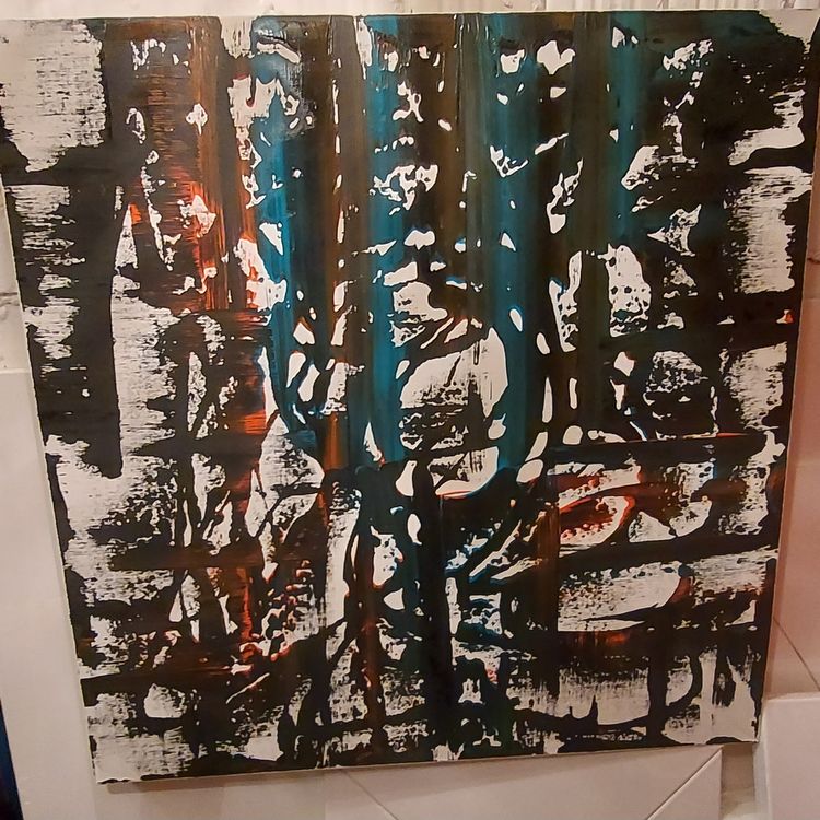 Gemälde Abstrakt von mir selbstgemalt 80×80 | Kaufen auf Ricardo
