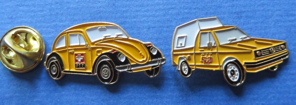 LOT VON 2 PINS, AUTO PTT VW KÄFER, VOLKSWAGEN, POST SCHWEIZ | Kaufen ...