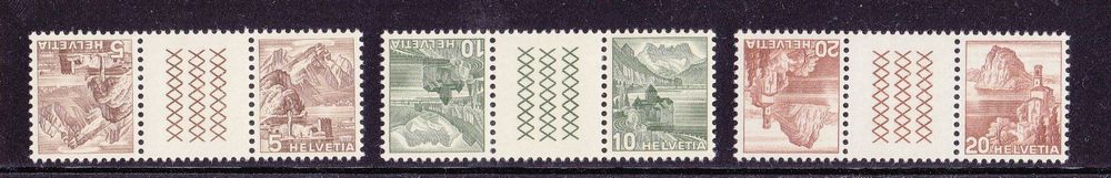 1948 Satz Kehrdrucke mit Zwischensteg ** POSTFRISCH ** (Neu (gemäss Beschreibung)) in Adliswil ...