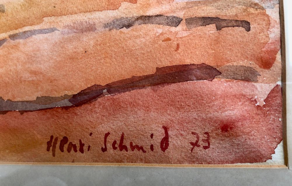Aquarell von Henri Schmid 1973 (D'occasion) à Winterthur pour CHF 210 – retrait uniquement ...