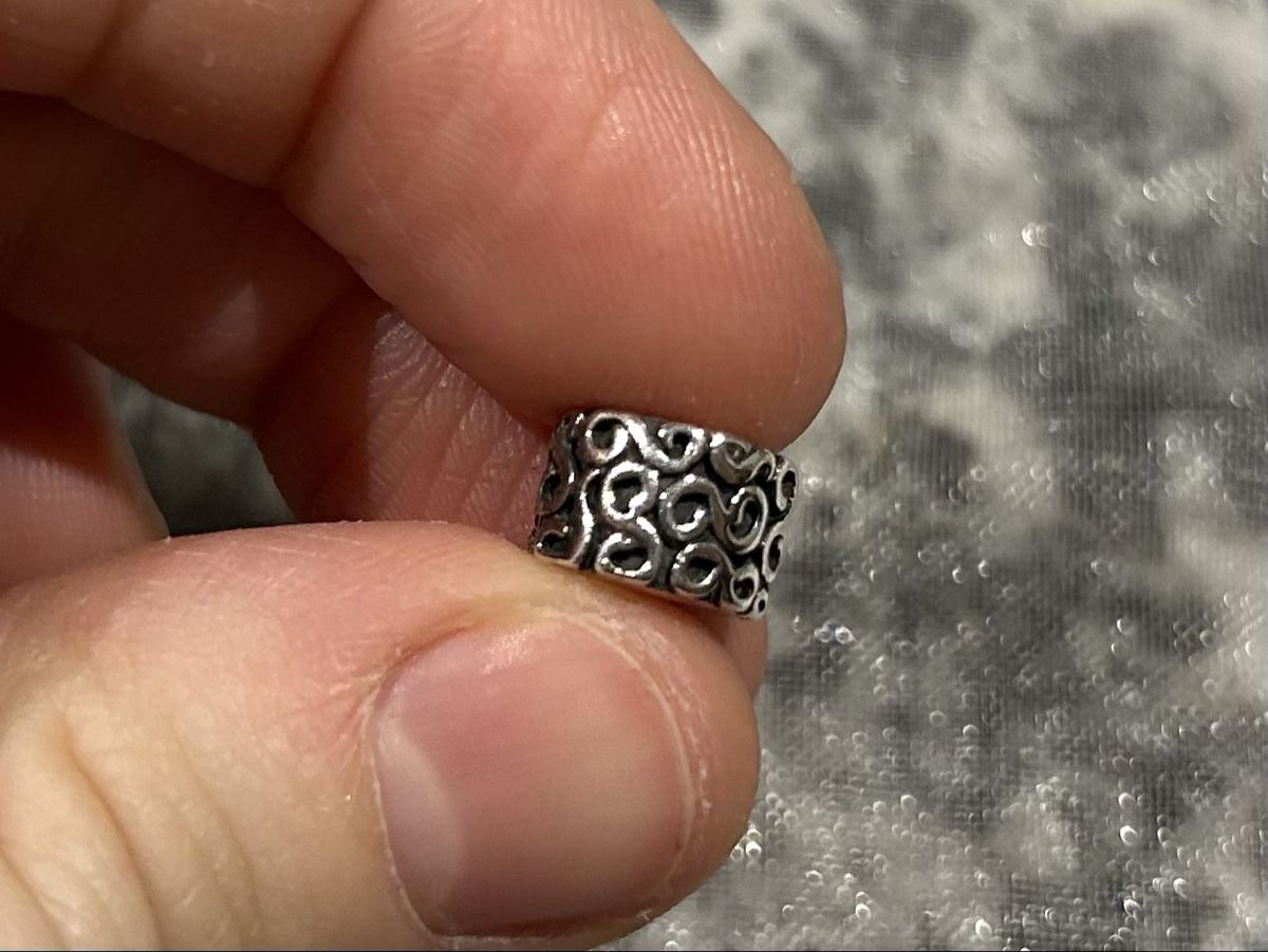 Original Pandora Clip Charm Silber 925 mit Muster (Gebraucht) in ...