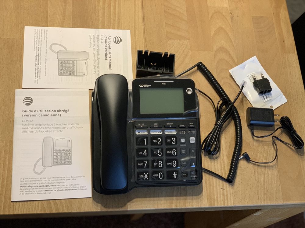 Telefon, Freisprechtelefon mit Display - Schwarz (Neu und ...