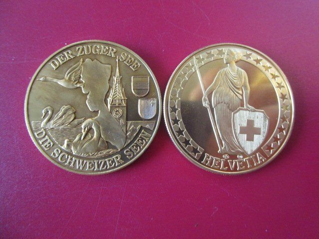 Schweizer Seen - Der Zuger See - verso Helvetia - vergoldet (Neu und originalverpackt) in Luzern ...