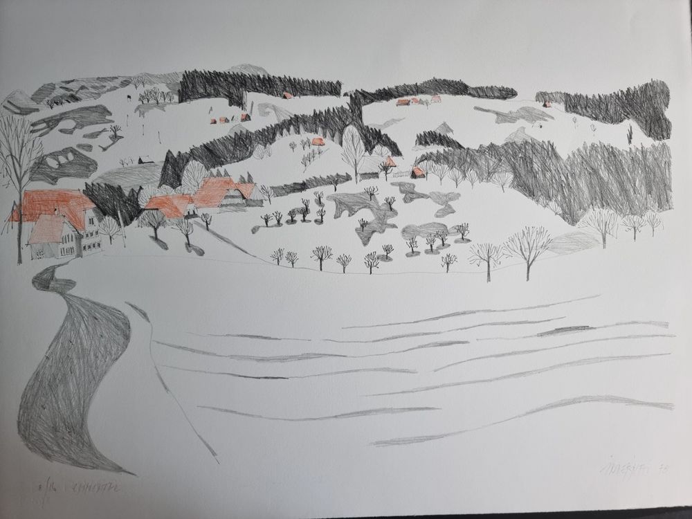 INDERBITZI HEINZ LITHOGRAPHIE SIGNIERT NUMMERIERT EMMENTHAL (Gebraucht) in Gersau für CHF 35 ...