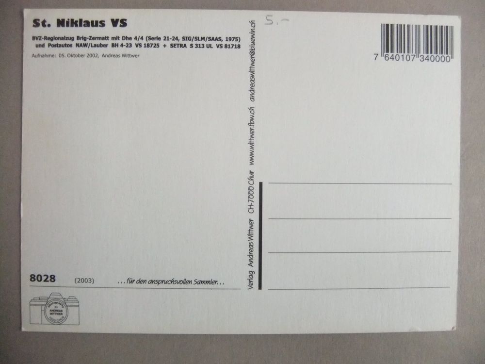 Postauto und Lok der Visp Zermatt Eisenbahn in St. Niklaus | Kaufen auf Ricardo
