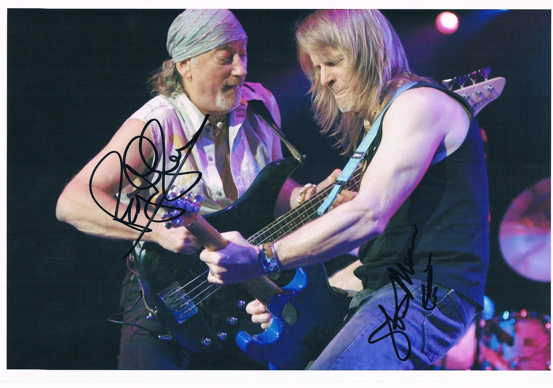 Deep Purple Roger Glover & Steve Morse Autogramm Foto 20x30c (Gebraucht ...