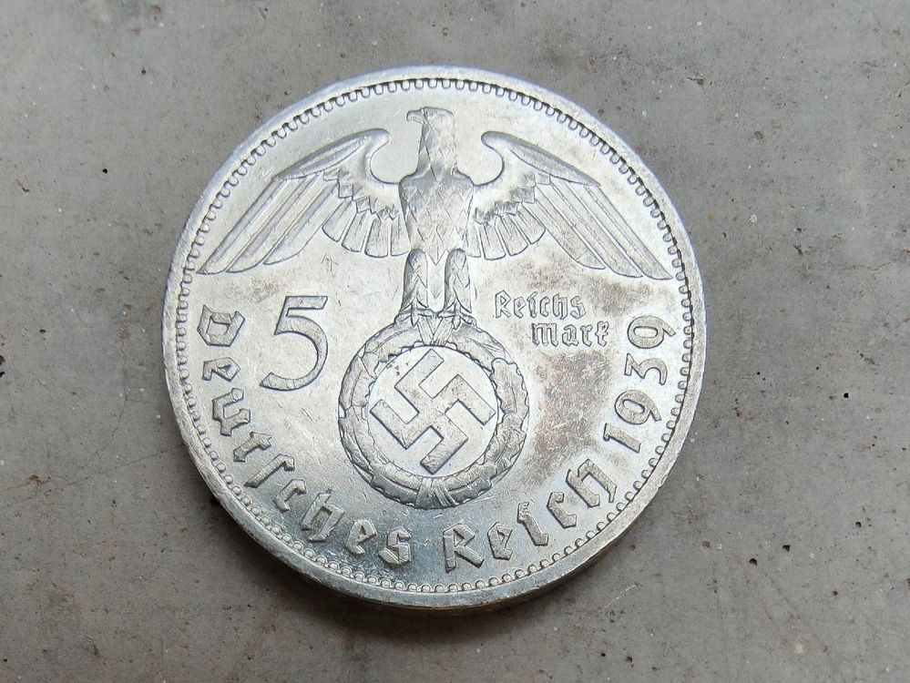 5 Deutsche Reichsmark 1939F (Gebraucht) in Burgdorf für CHF 22.8 – mit ...