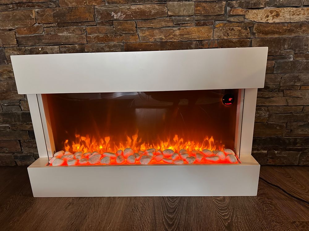 Elektrischer Wandkamin, LED Dekokamin, weiss (Gebraucht) in Dübendorf ...