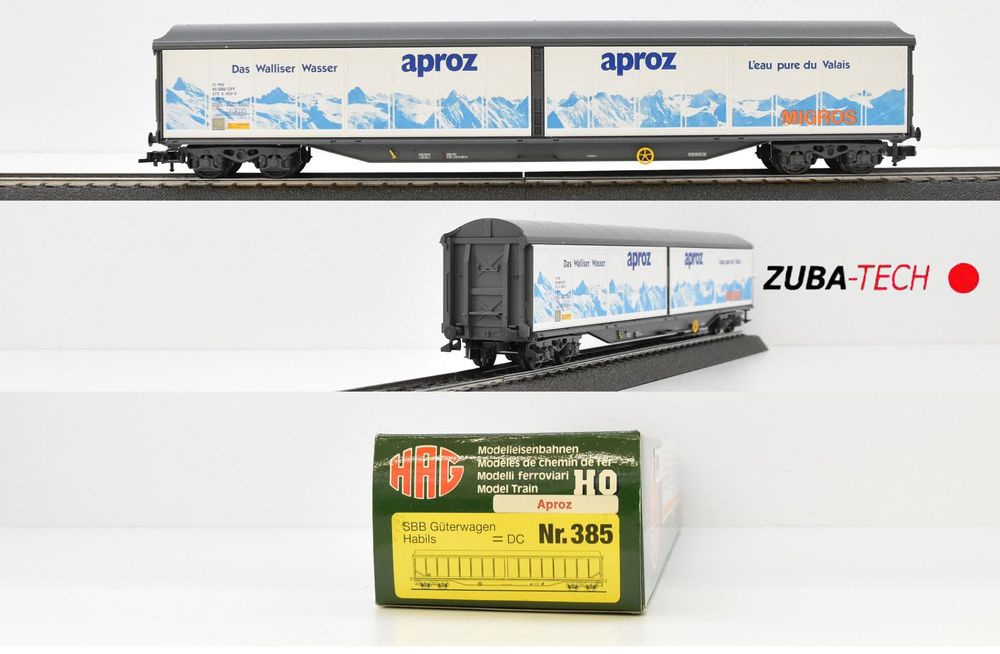 HAG 385 Schiebewandwagen Aproz Habils der SBB H0 GS mit OVP (Gebraucht ...
