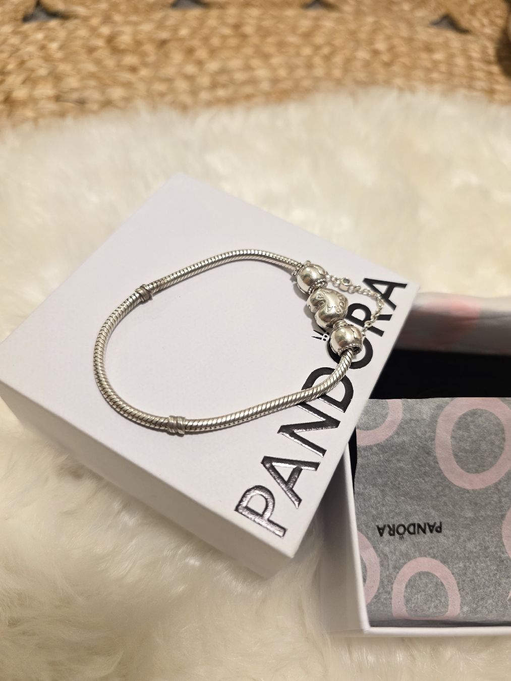 Bracelet Pandora authentique avec chaîne de sécurité - 19cm (Neuf (Voir ...