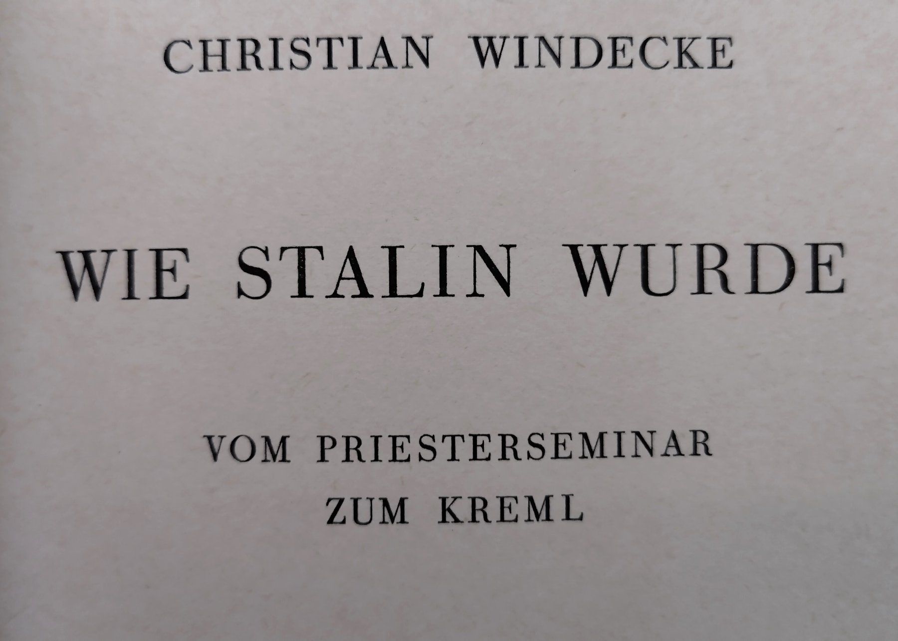 Stalin Biographie / Wie Stalin wurde / Buch 1943 ab Fr. 8.- (Gebraucht ...
