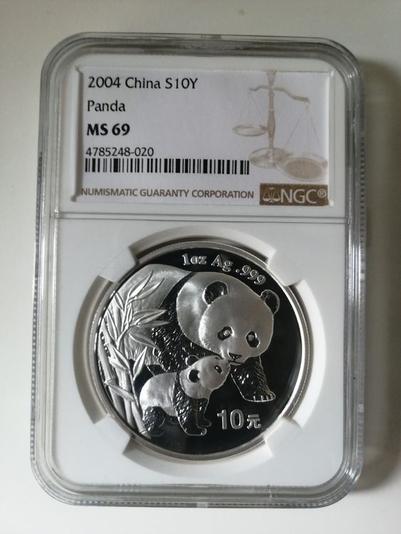 NGC MS69 2004 China Panda 1oz Silver Coin | Kaufen auf Ricardo